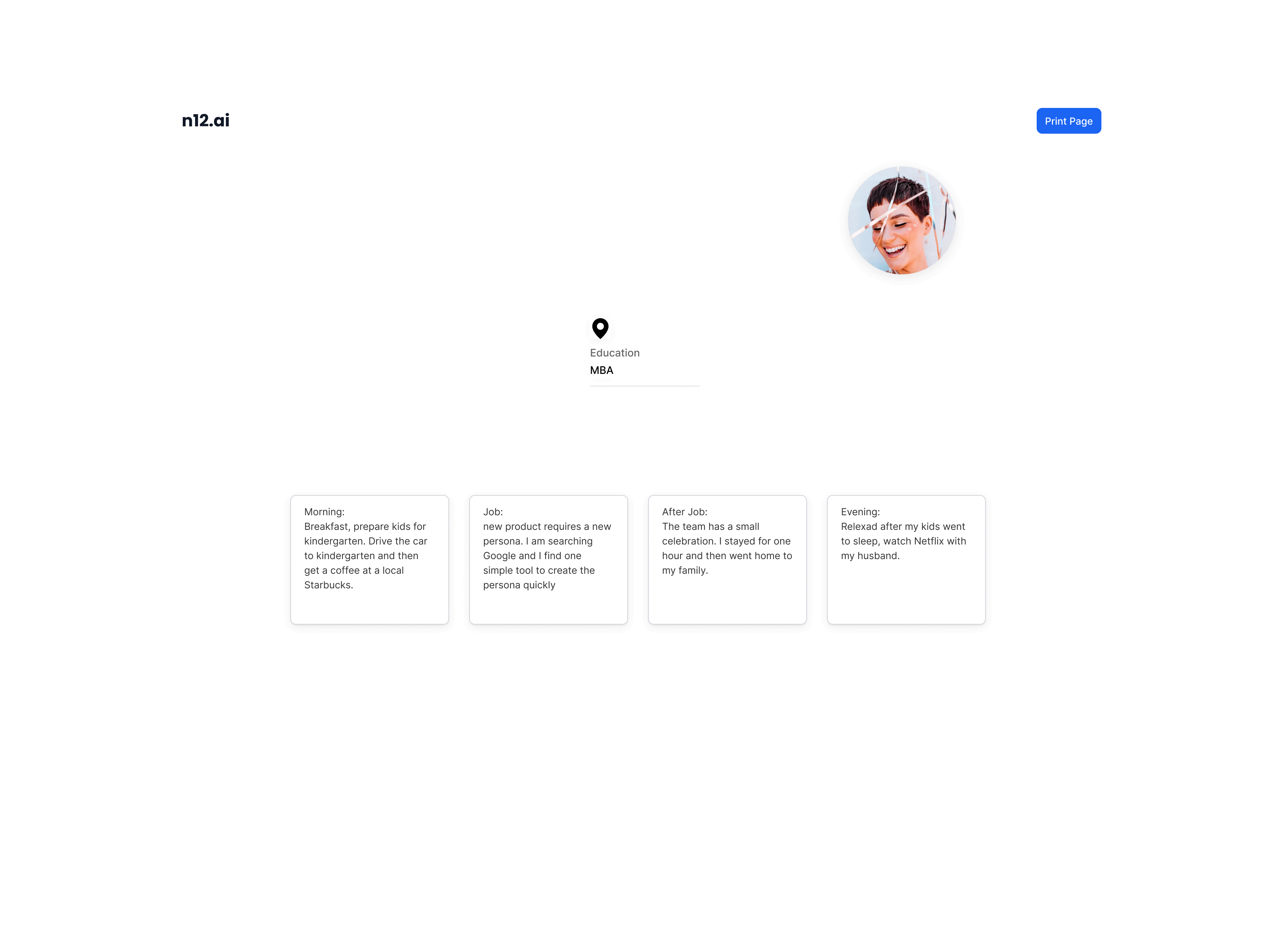 n12.ai Buyer Persona Generator